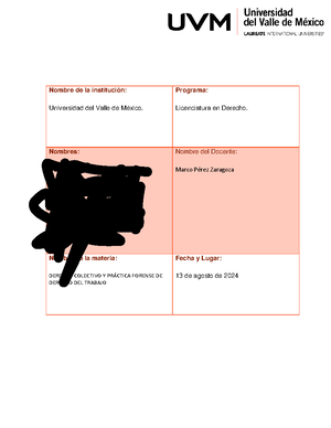 A1 Derecho colectivo y practicas forenses de derecho del trabajo^ - ACTIVIDAD 1. MAPA CONCEPTUAL ...