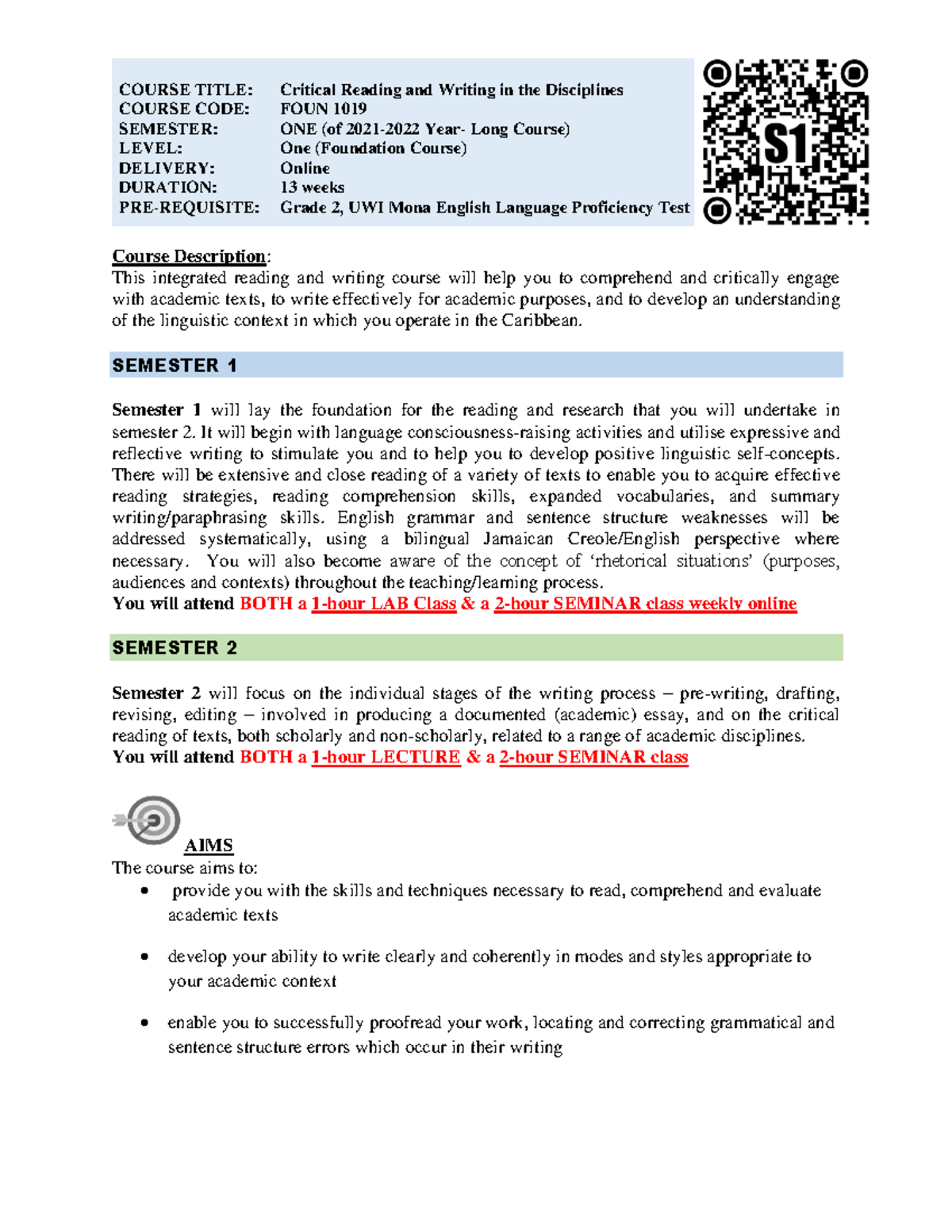 analytical reading for everyone - Course Description : This integrated ...