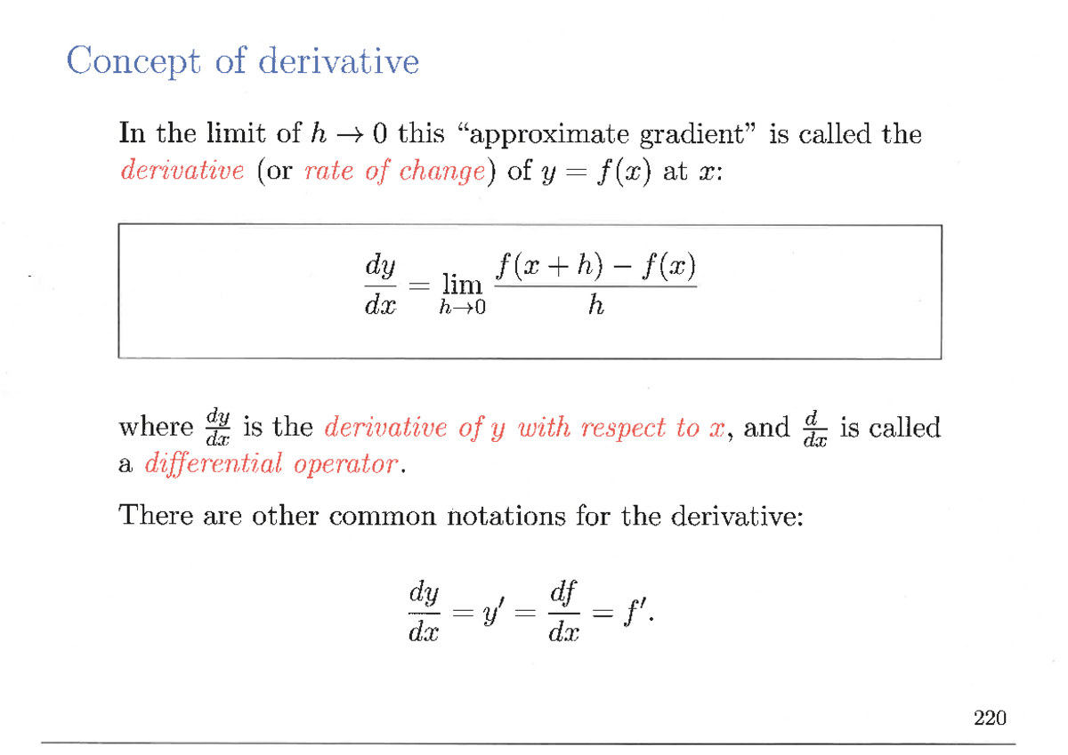 Derivative Concepts and Exponential Functions - Lecture Notes (2025 ...