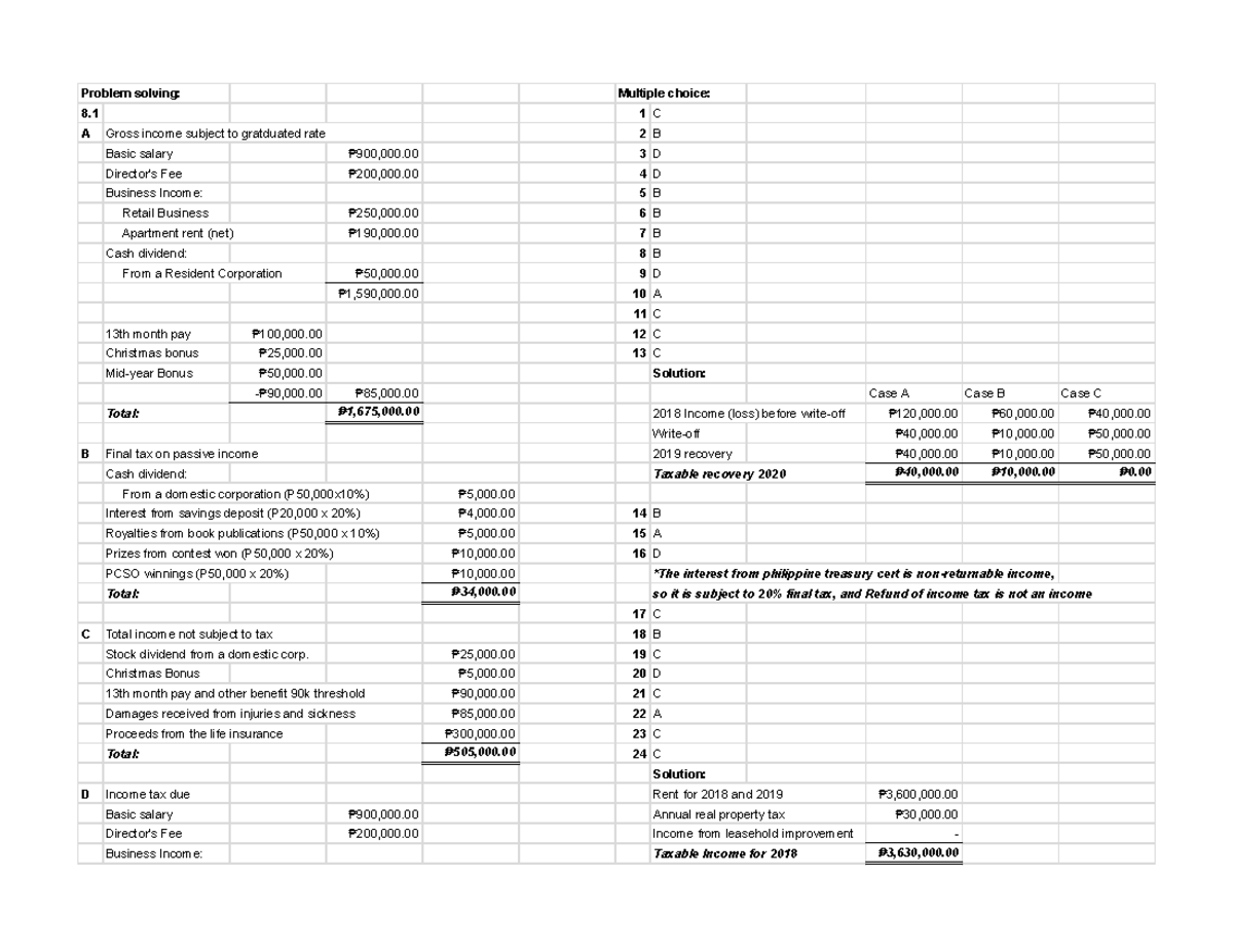 Chapter 8 - Taxation Concepts and Problem Solving Guide - Studocu