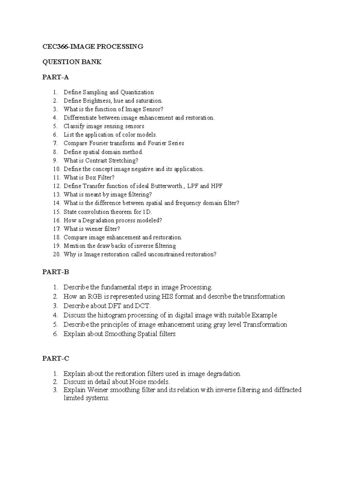 QB for IT-1: Image Processing Question Bank for Units 1-3 - Studocu