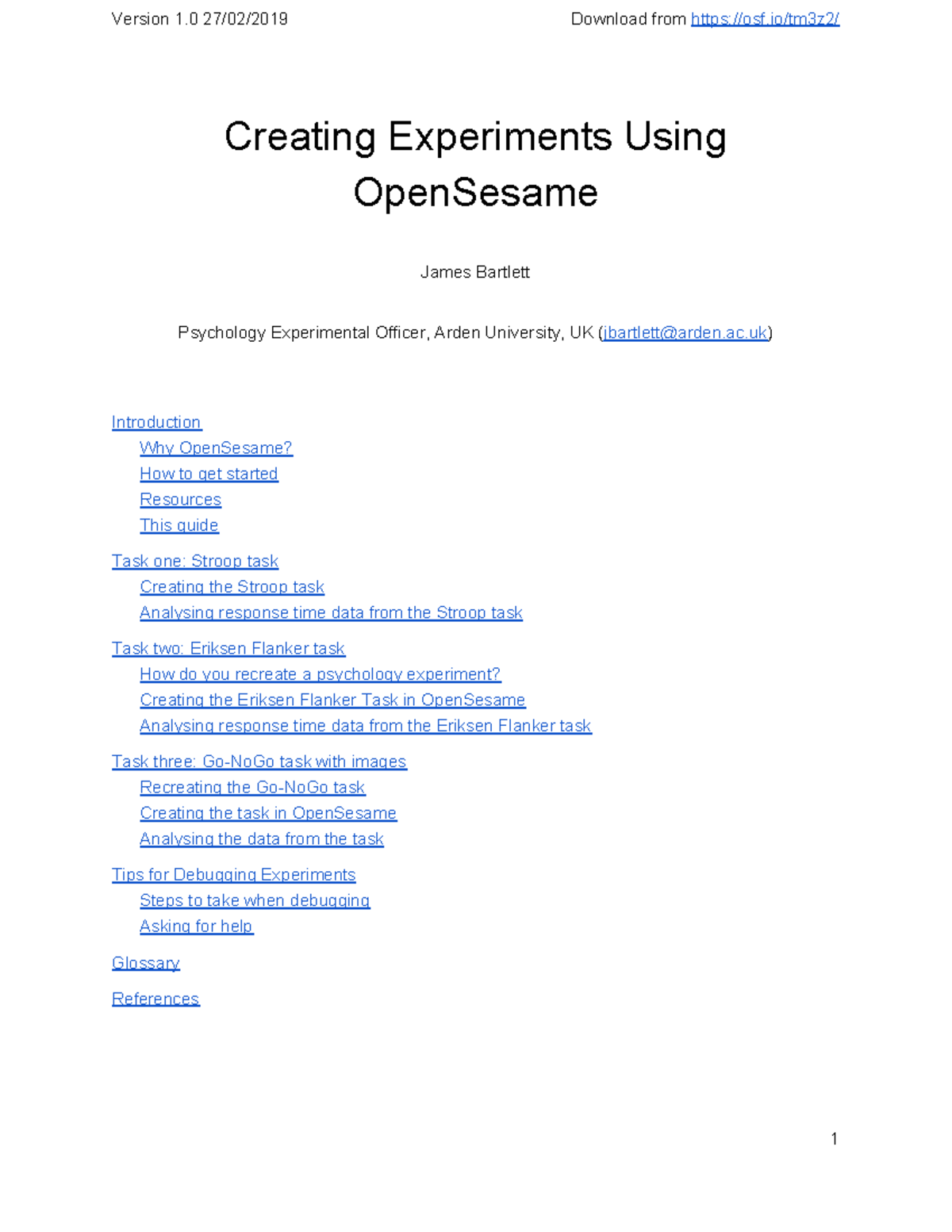 OpenSesame Manual: Creating Psychology Experiments with Python - Studocu