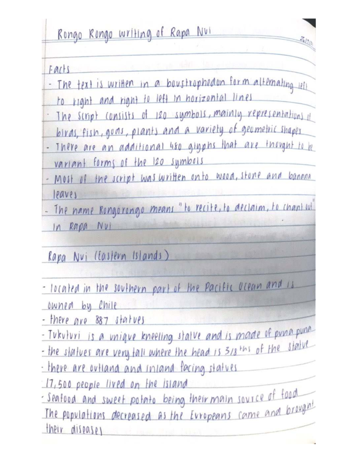 Rongo Rongo Writing & Cultural Impact: A Study of Rapa Nvi - Studocu