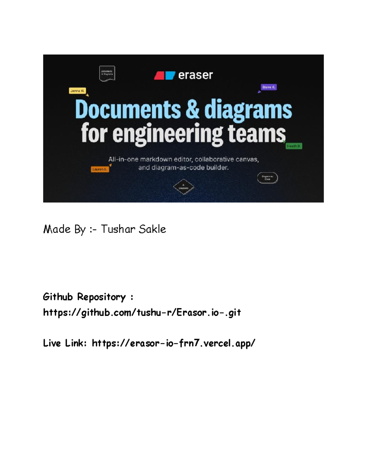 Erasor.io CLone - NA mndjdkdlkdlkdlkdk - Made By :- Tushar Sakle Github ...