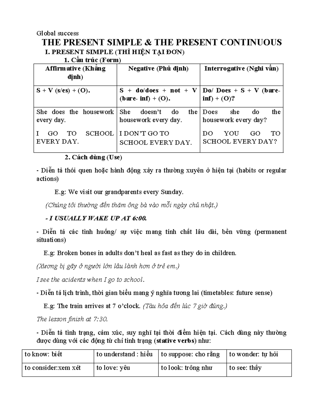 Grammar Unit 1 & 2 Review for Grade 10 Students - Studocu