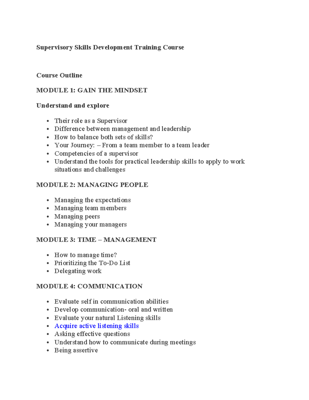 Supervisory Skills Development Training Course: Comprehensive Guide ...