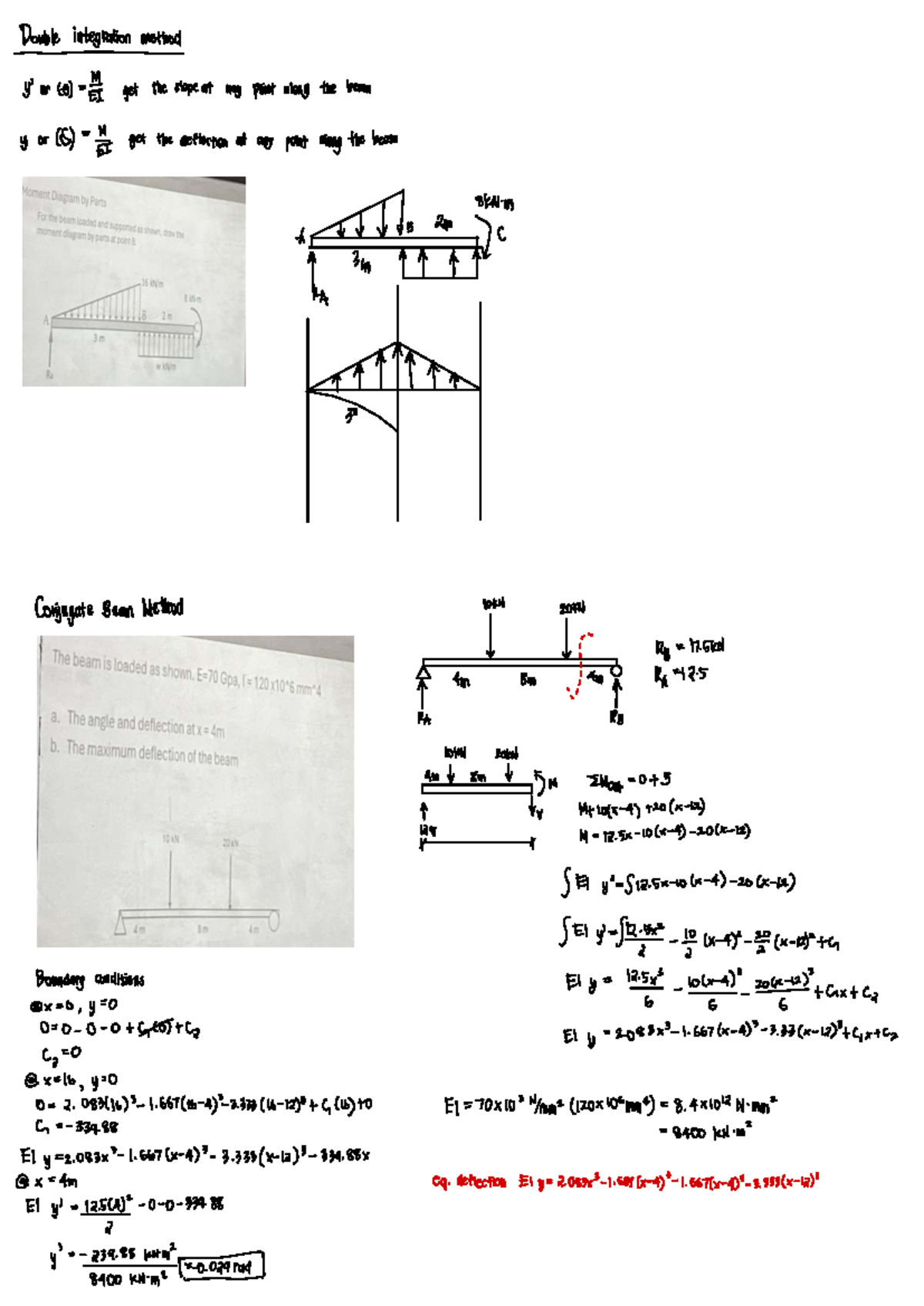 Double Integration Method for Beam Deflection Analysis - Studocu