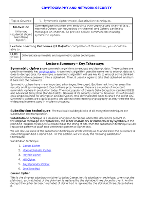 Security attacks ,services and mechanisms - Cryptography and Network ...