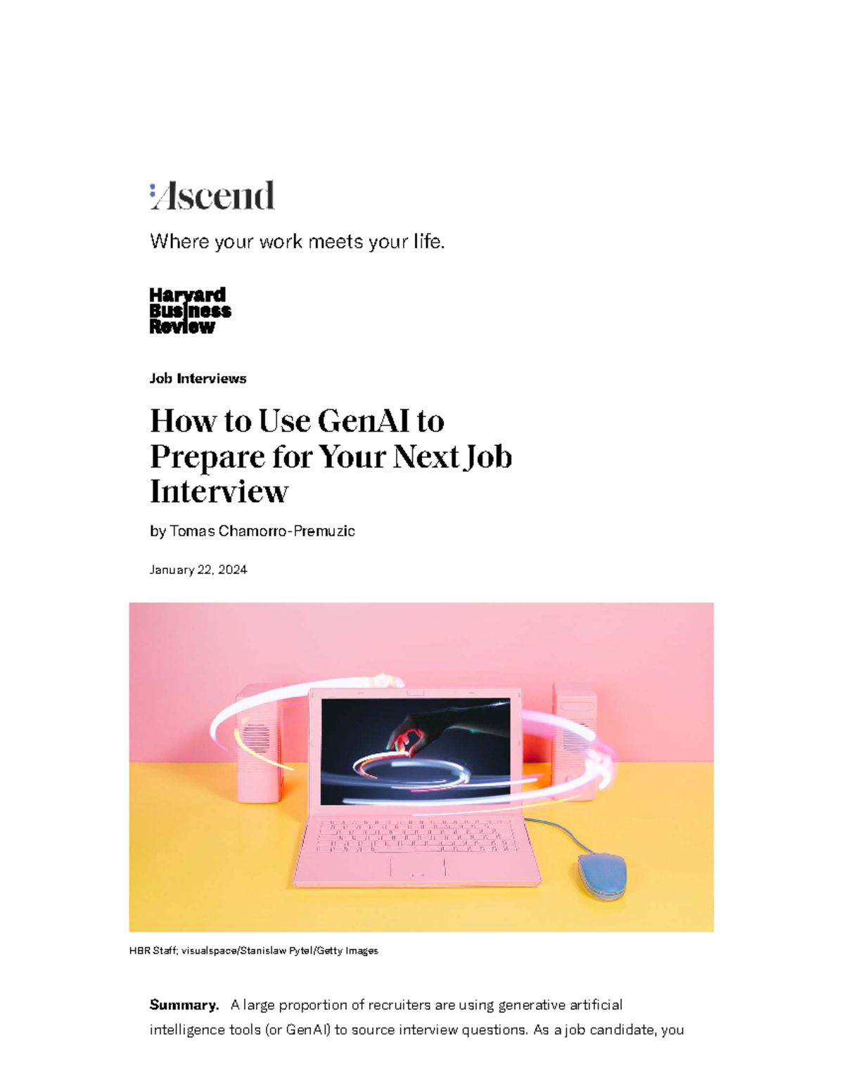 How to Use GenAI for Job Interview Prep: Tips & Strategies - Studocu