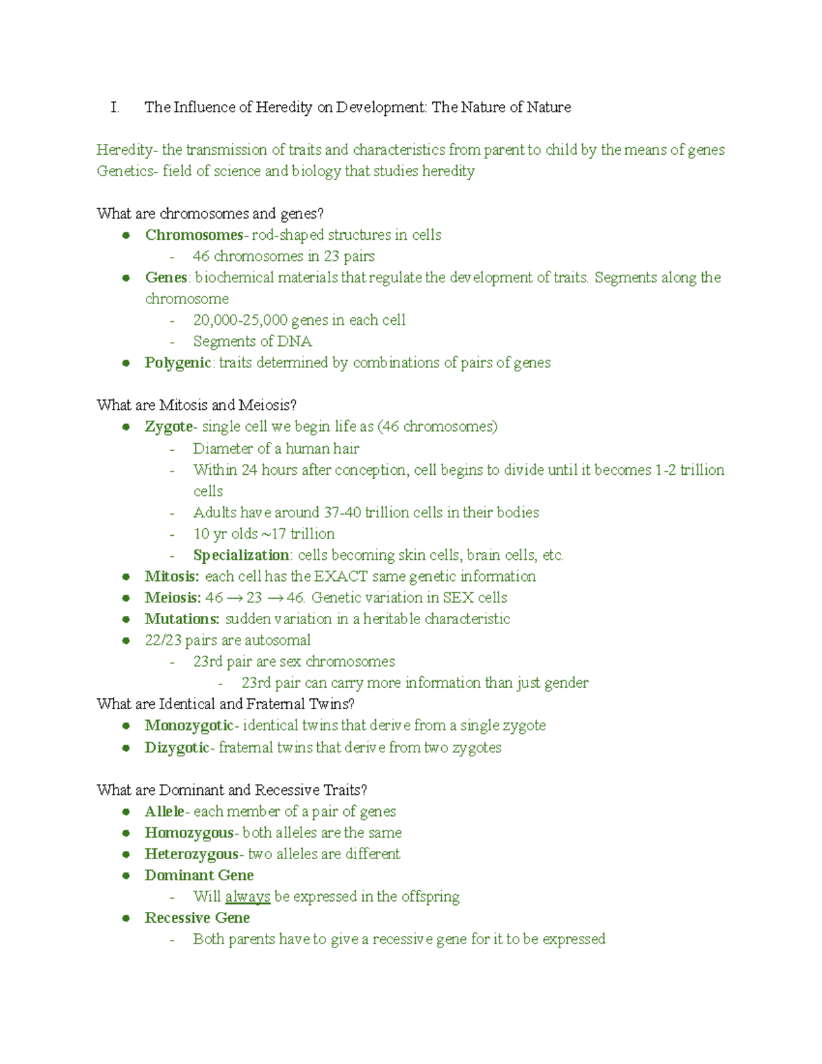 Genetics and Heredity: Concepts, Abnormalities, and Influences (BIO 101 ...