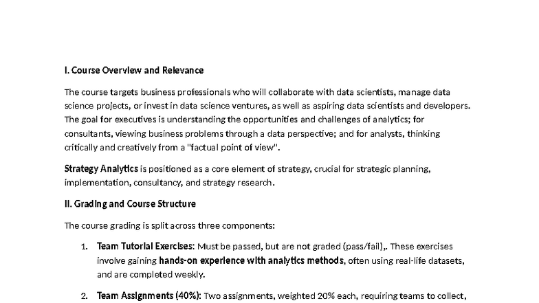 Lecture 1: Course Overview & Relevance in Data Science Strategy ...