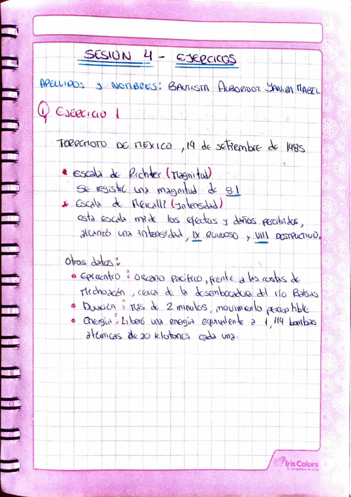 Seaion 4 - ejercicios - Yanira Bautista - e J • , ) S +~~ClC~ -l-+- 1 l ...