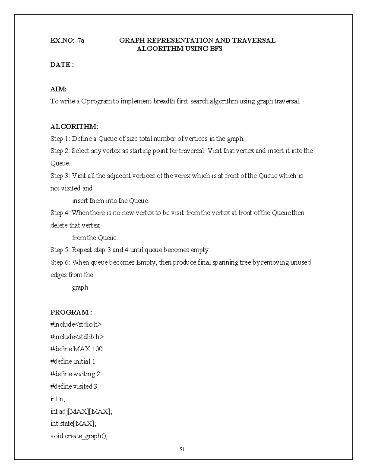 DS LAB Record-2: Graph Traversal & Sorting Algorithms Implementation ...