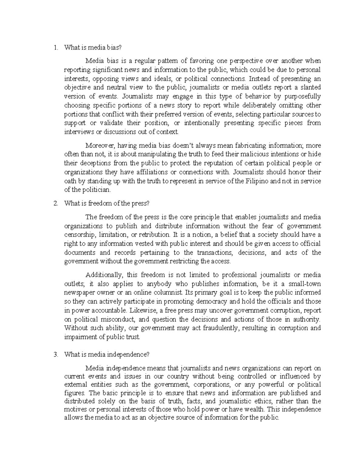 Media Bias Explained: Understanding Its Impact on Journalism - Studocu