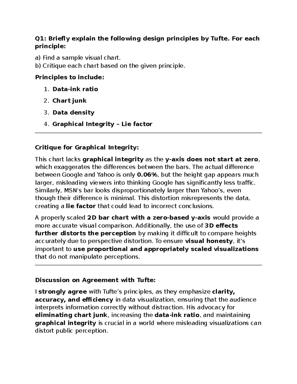 Data Visualization - Tuffle Design - Q1: Briefly explain the following ...
