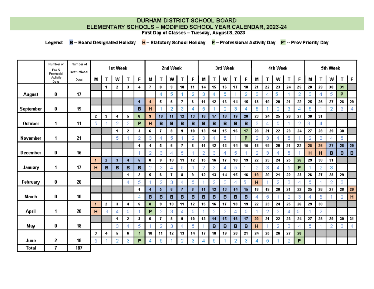 Final Elementary Schools Modified School YEAR Calendar 2023 24 - DURHAM ...