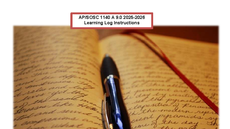 1140 A 9.0 Learning Log Instructions and Tips for Success - Studocu