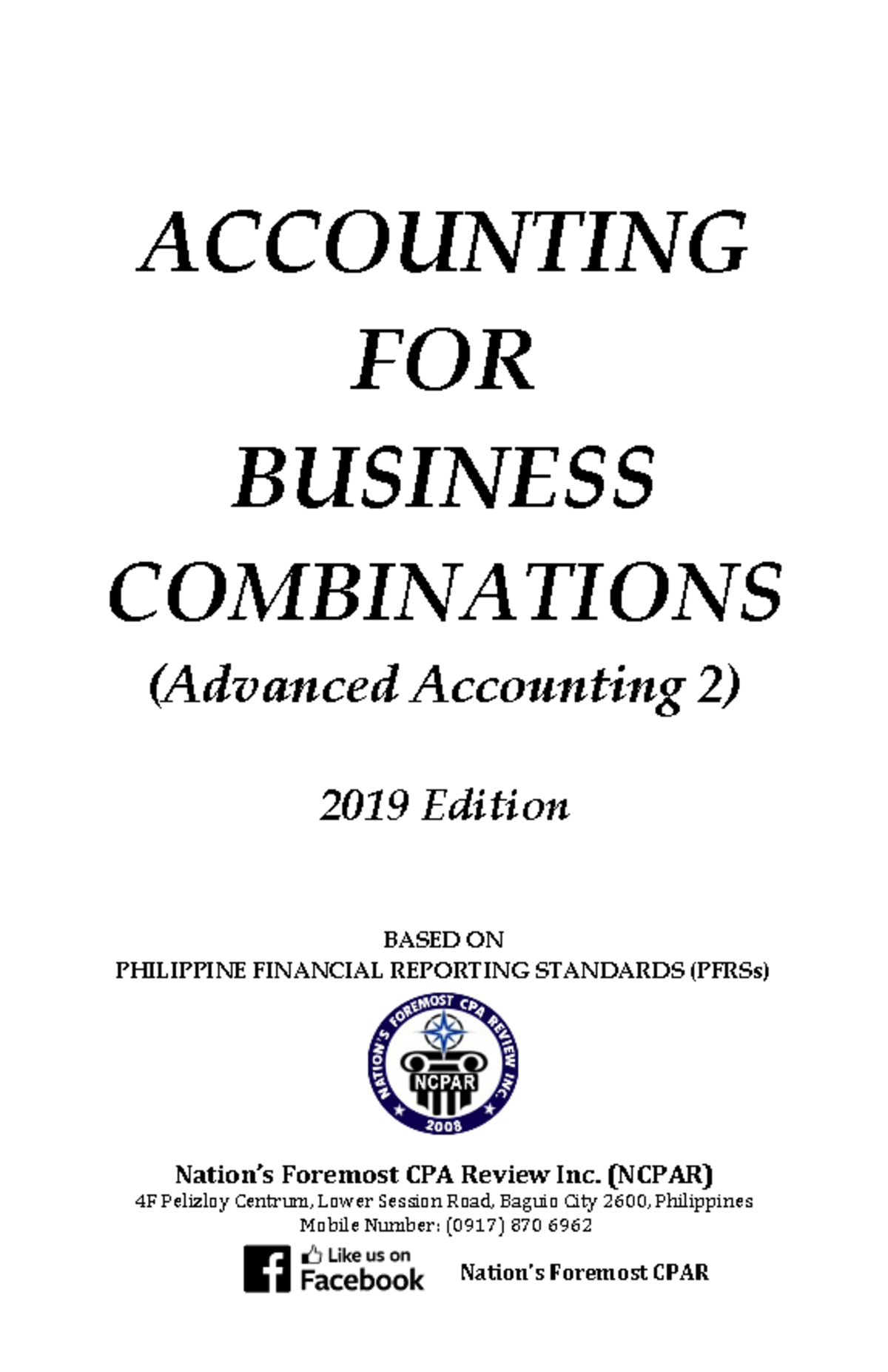 411812705 Acctg for Business Combinations 2019 toc - ACCOUNTING FOR ...