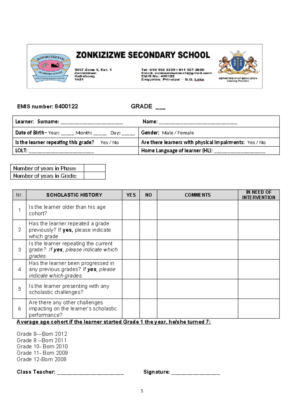 Screening Tool for Grades 4-8 (EMIS 8400122) - 2026 - Studocu