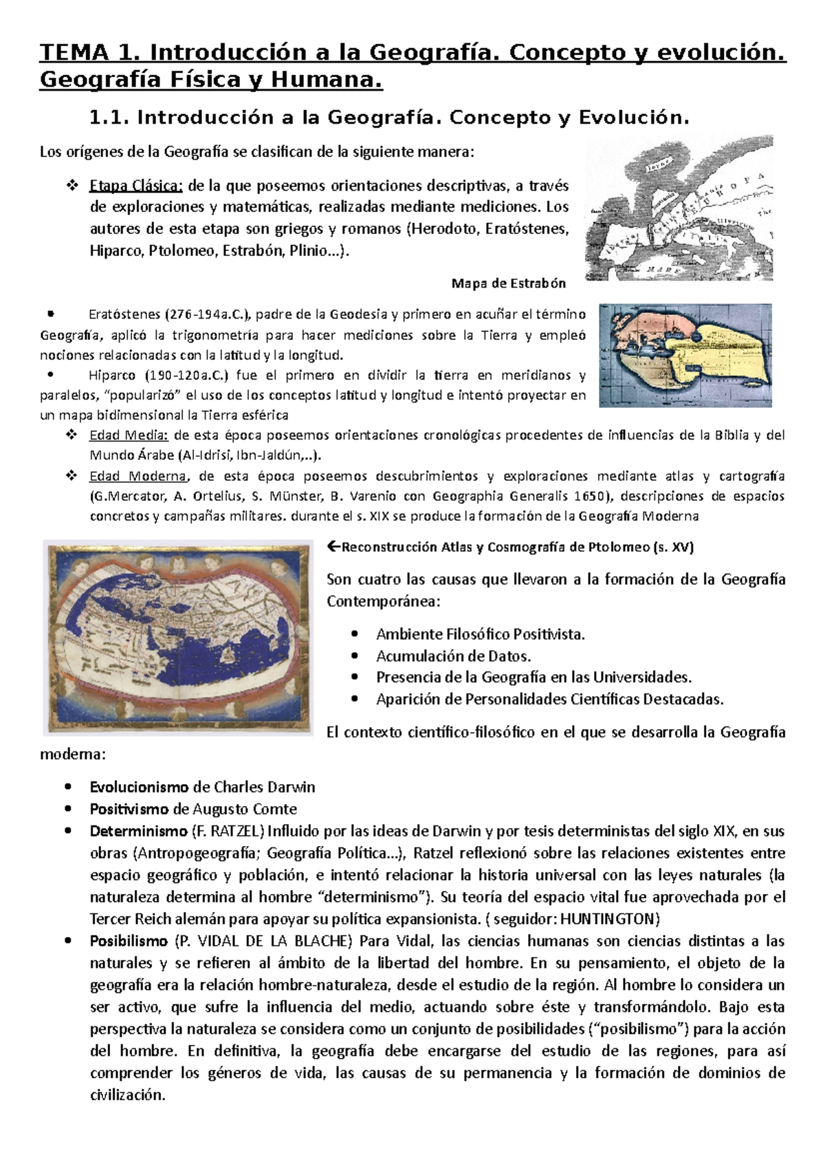 TEMA 1. Introducción a la Geografía. Concepto y evolución. Geografía ...