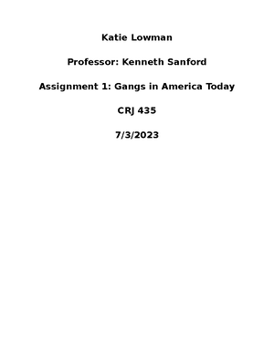 [Solved] Explain what are the different types of street gangs and how ...