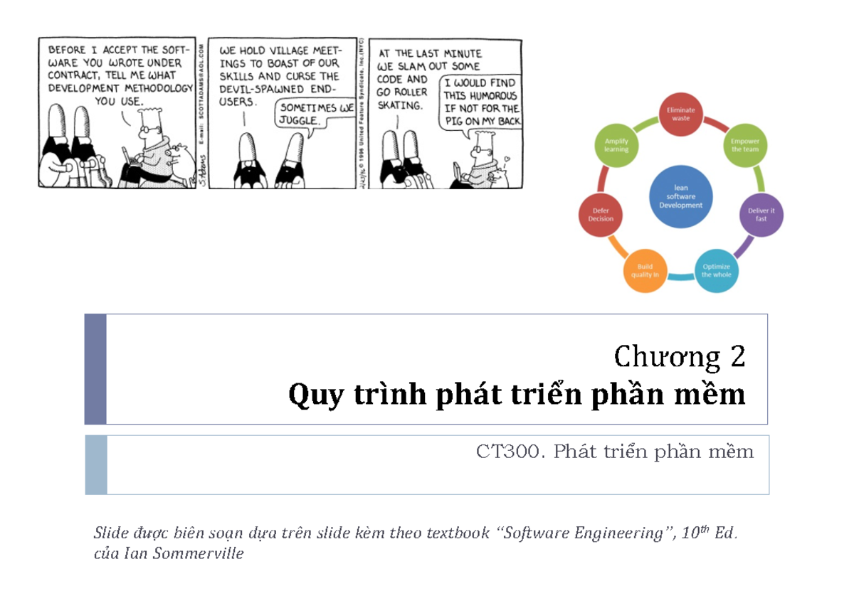 CT300. Quy Trình Phát Triển Phần Mềm - Chương 2: Các Mô Hình và Dân Chủ ...