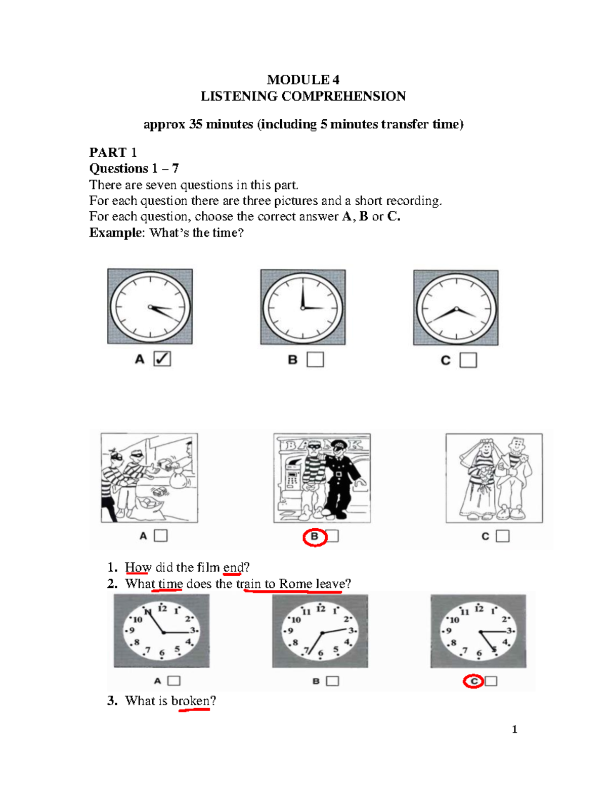 Module 4 Listening & Reading Comprehension Practice - Studocu