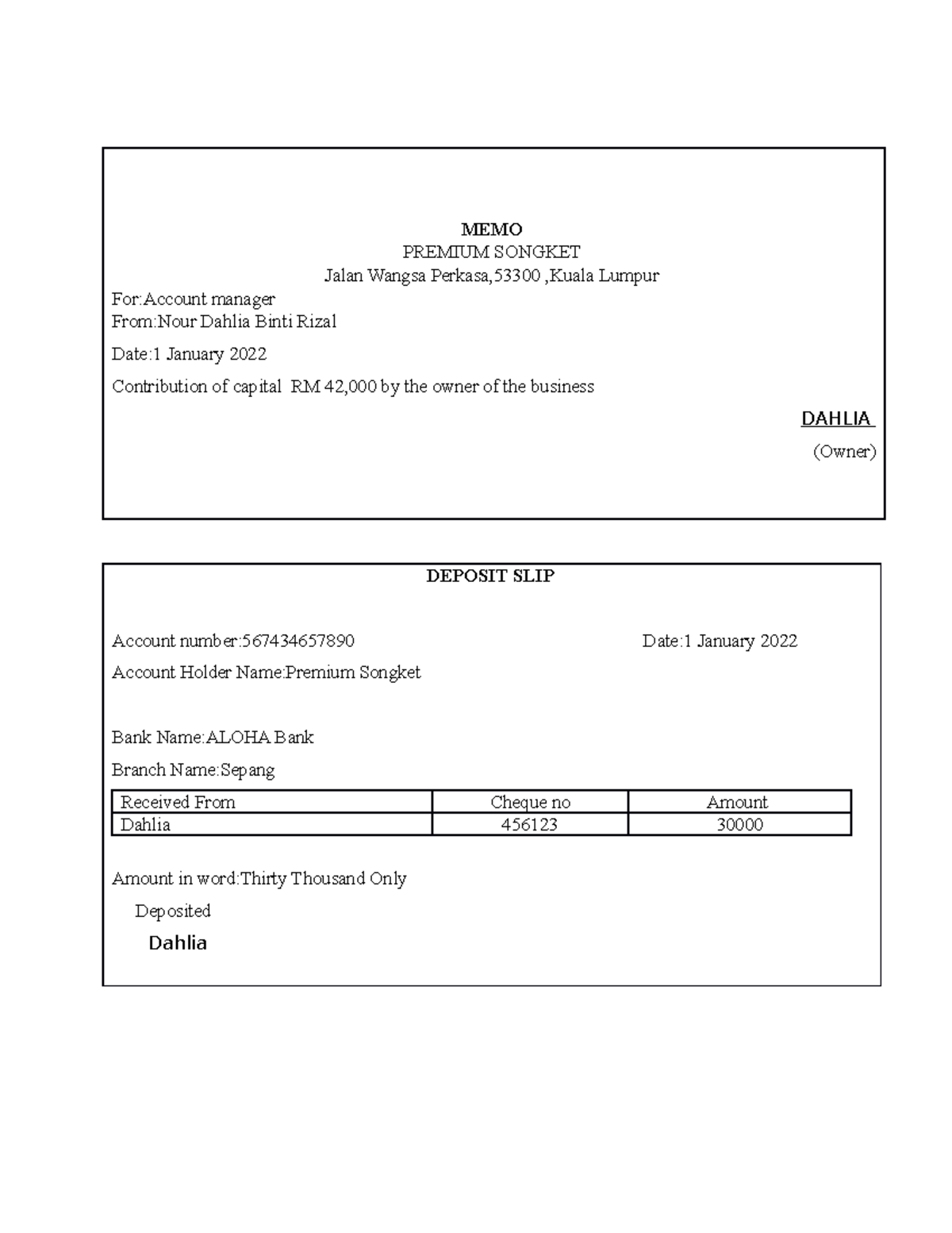 Example Of Source Document Memorandum