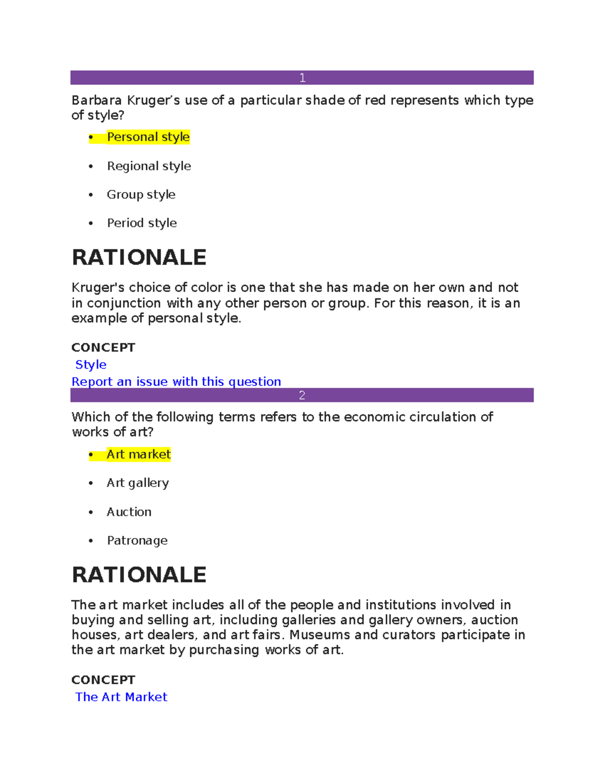 Art History Milestone 1 Study Guide: Key Concepts & Terminology - Studocu