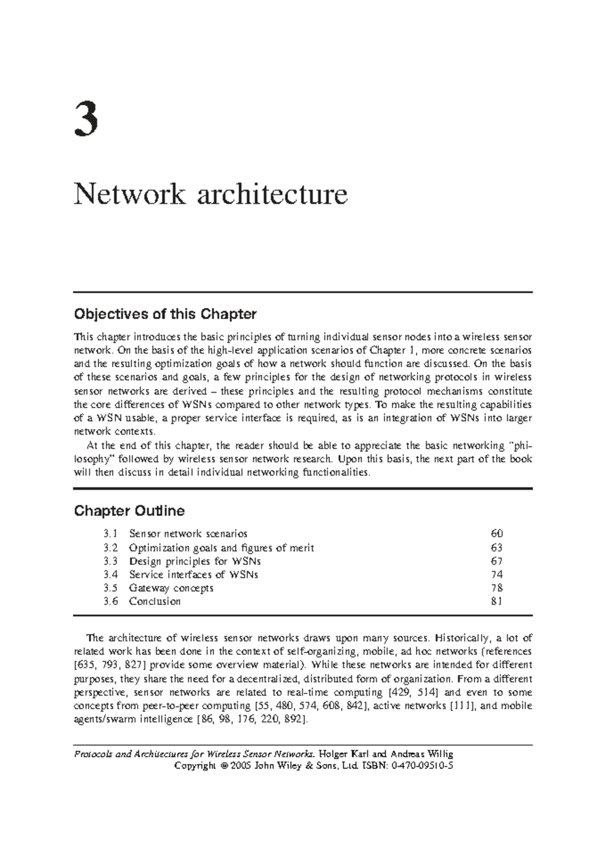 Network Architecture: Principles and Protocols for WSNs (2) - Studocu