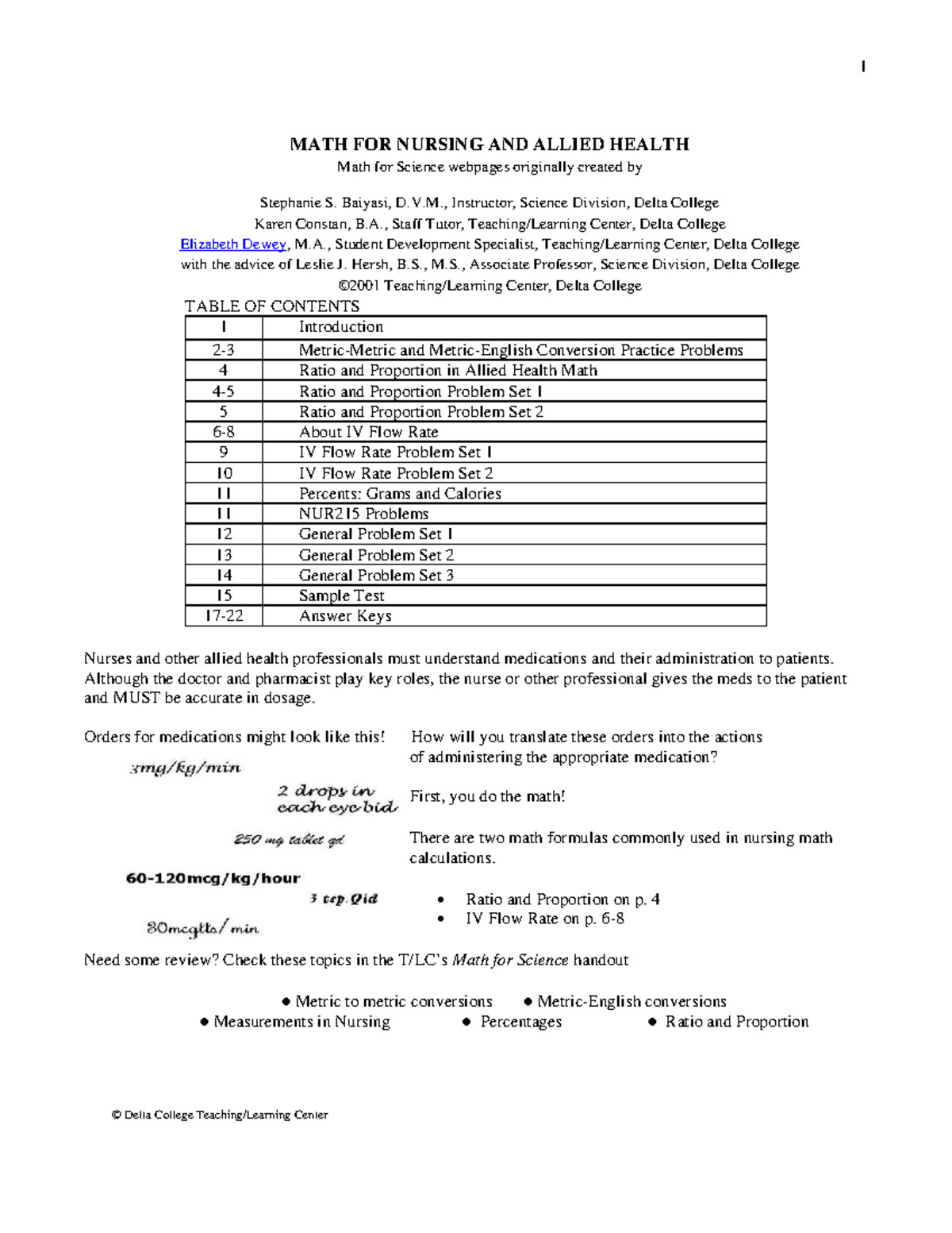 Math for Nursing (NUR215) - Essential Problem Sets and Practice - Studocu