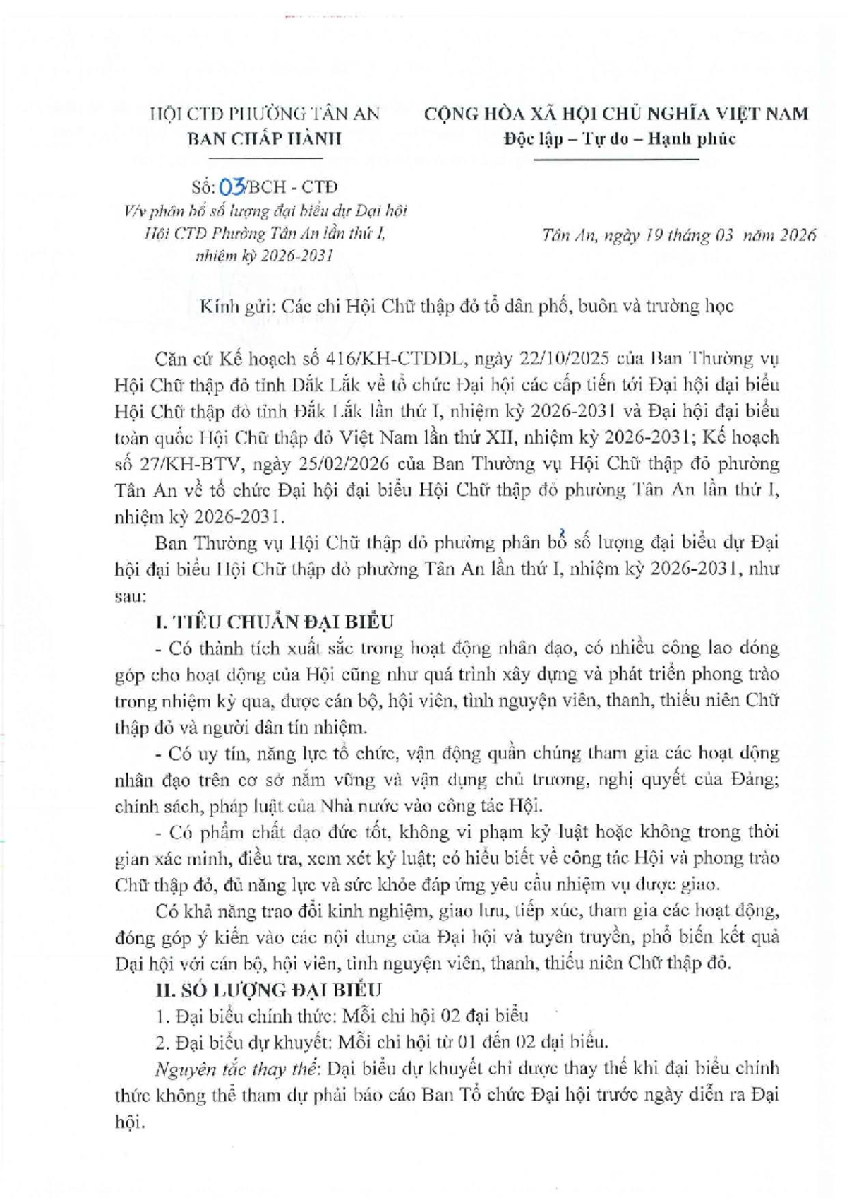 Công Văn Hôi Chû Thâp Do Phuòng Tân An - Đại Hội Lần Thứ I - Studocu