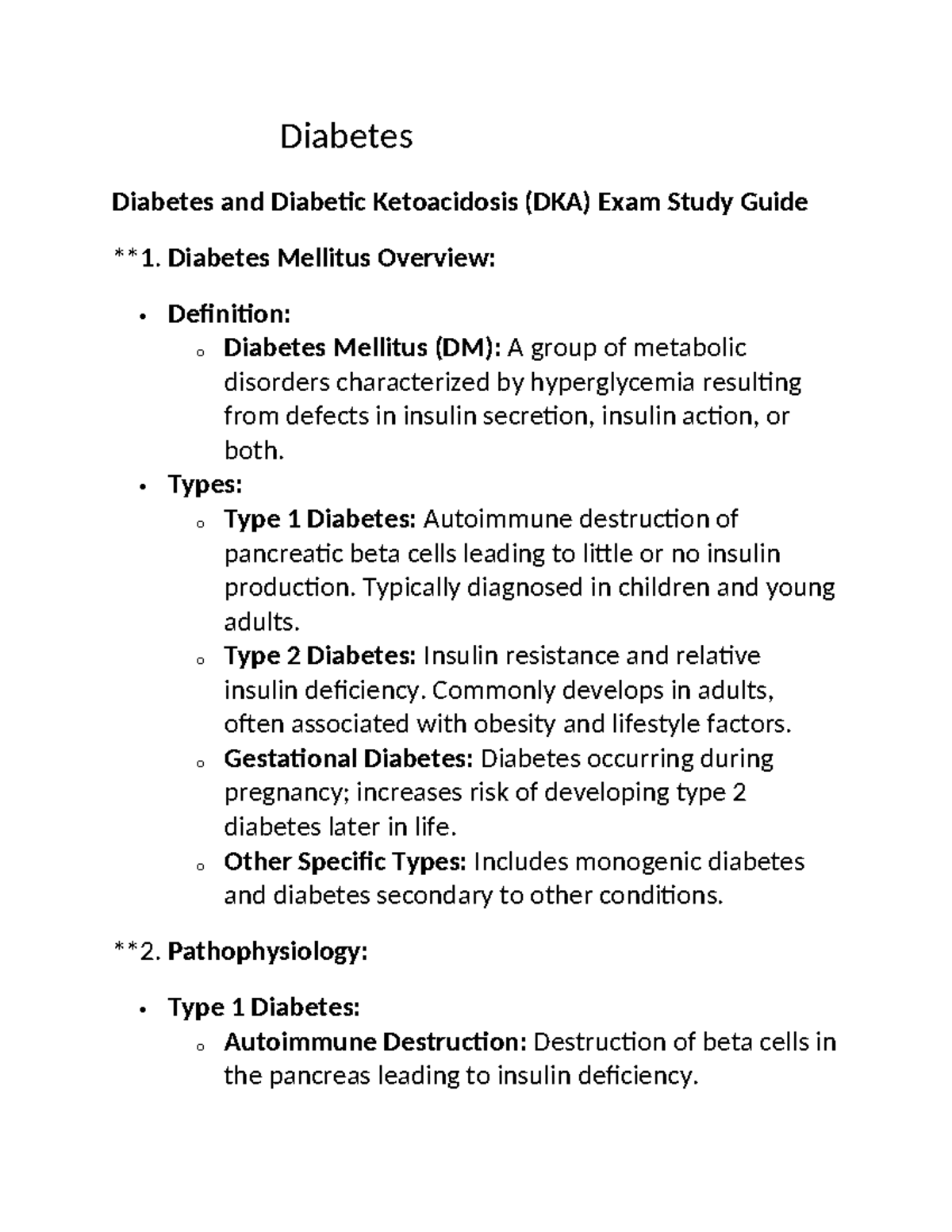 Diabetes notes maternal notes - Diabetes Diabetes and Diabetic ...