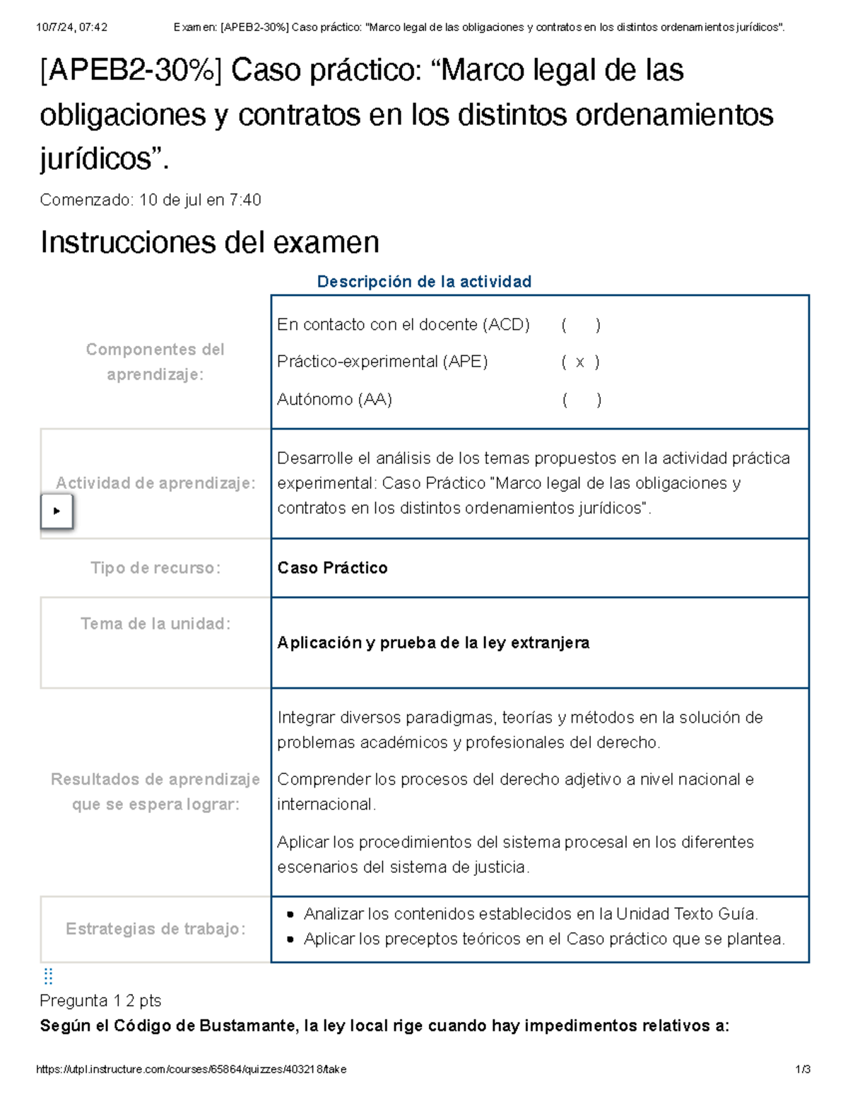 Caso Práctico [APEB2-30%]: Análisis del Marco Legal en Obligaciones y Contratos - Studocu