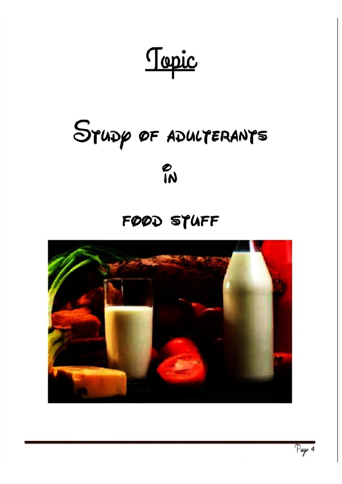 Chemistry Project: Prevention of Food Adulteration (AEF) - Studocu