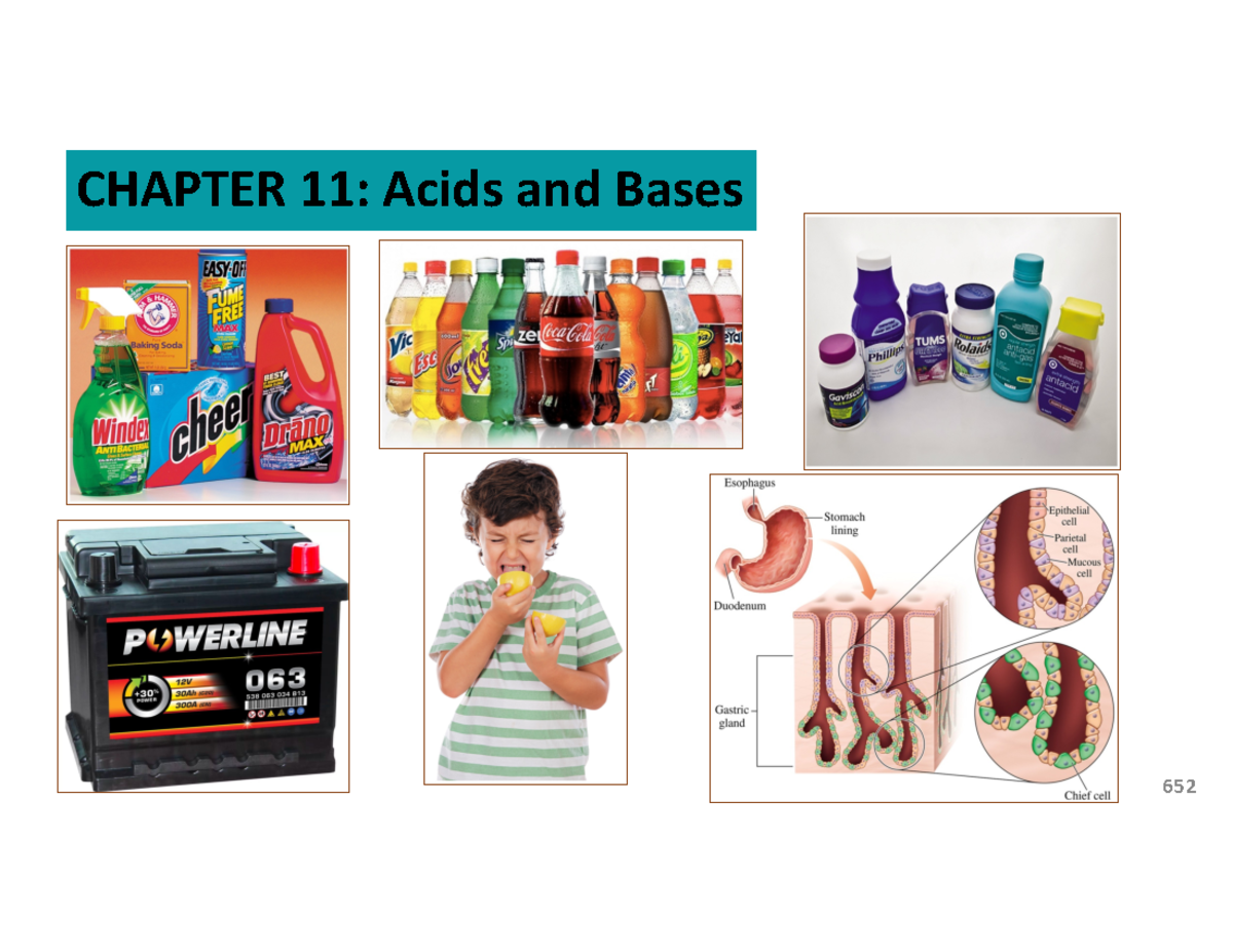 Chemistry Notes - Chapter 11: Acids and Bases Concepts - Studocu