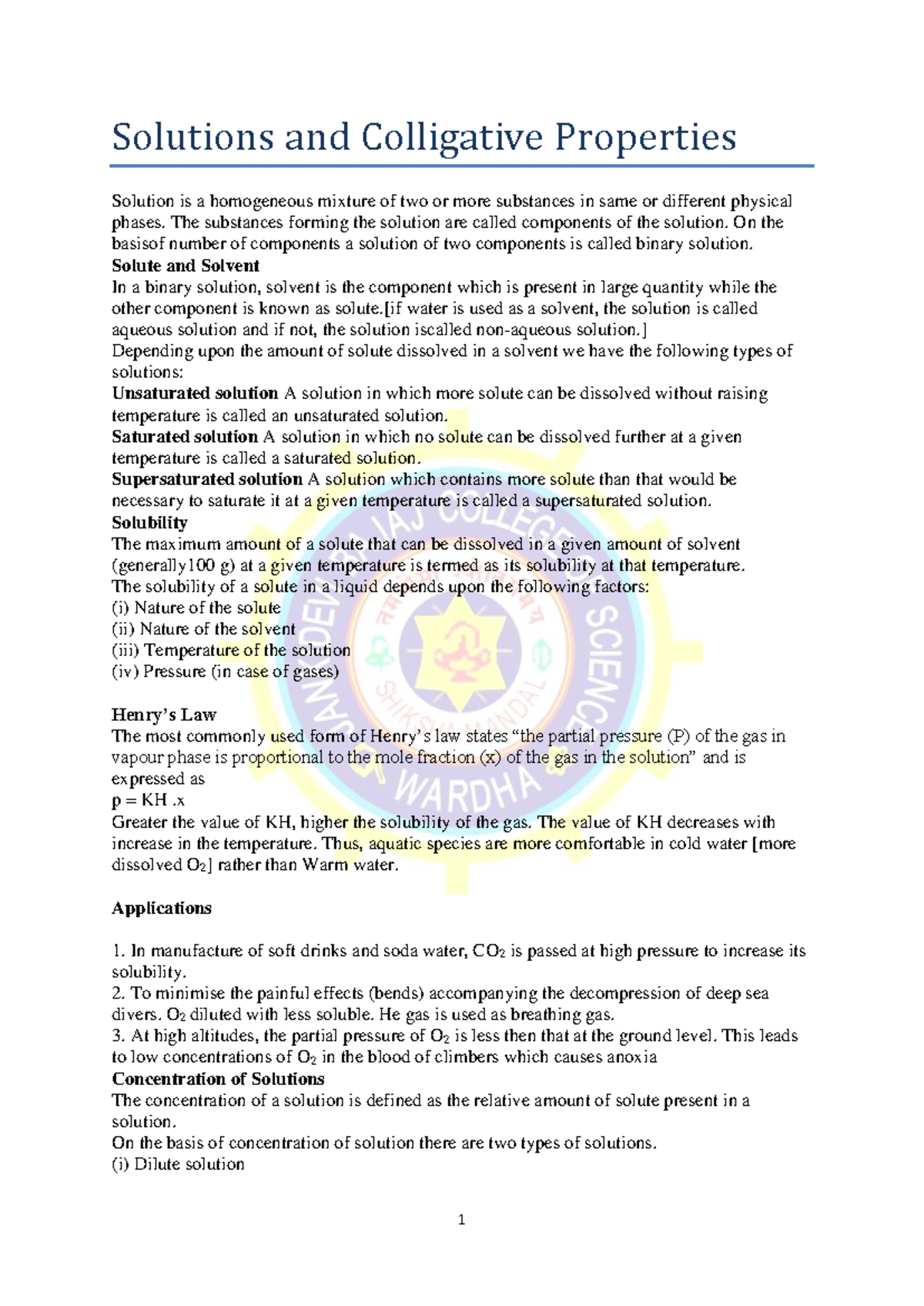 2-Solutions-and-Colligative-Properties-Final-Notes-JEE-Chemistry - Studocu