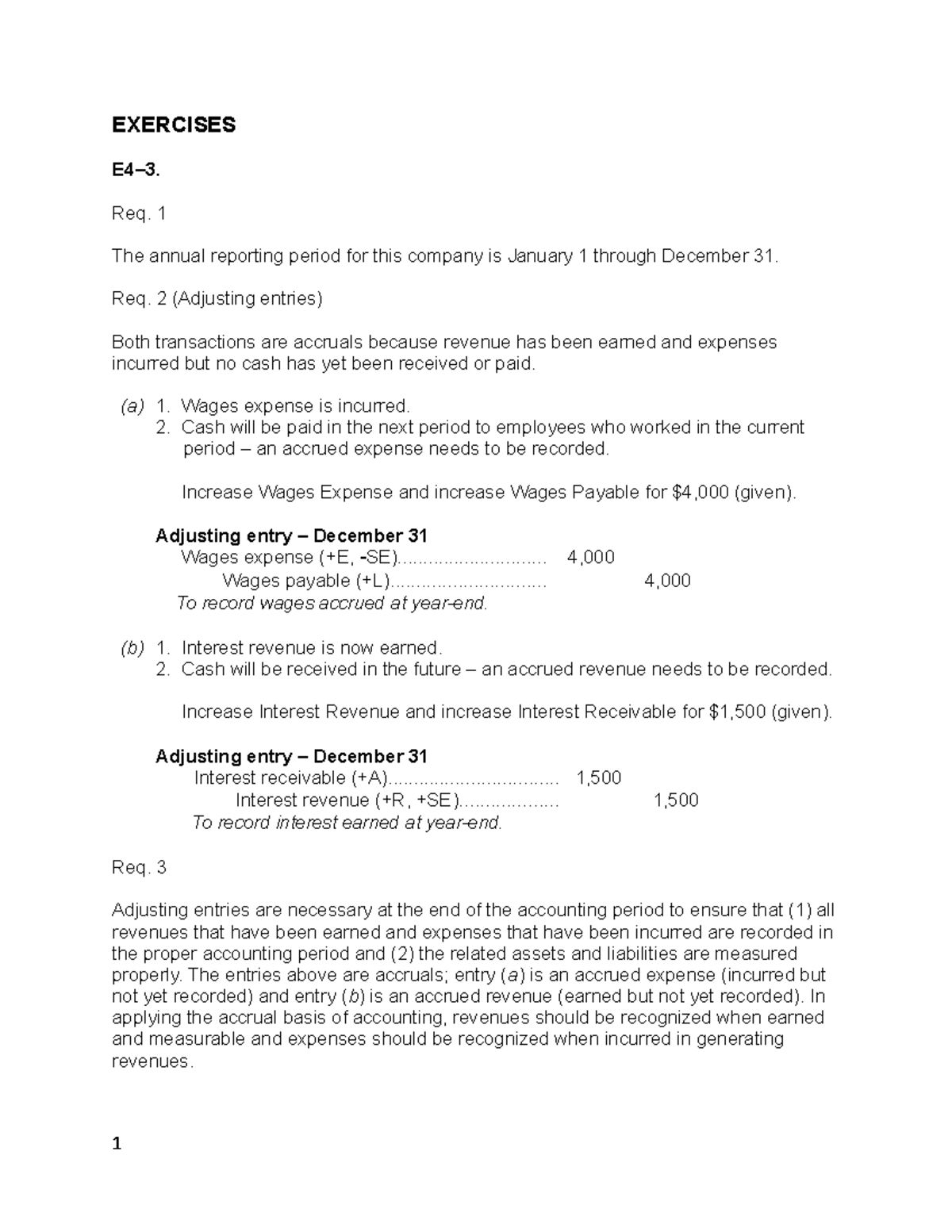 Ch4 Adjusting Entries & Practice Problems for ACC 101 - Studocu