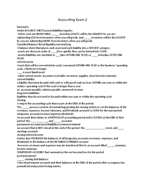 Accounting Chapter 2 - a. True b. False b. False The accounting ...