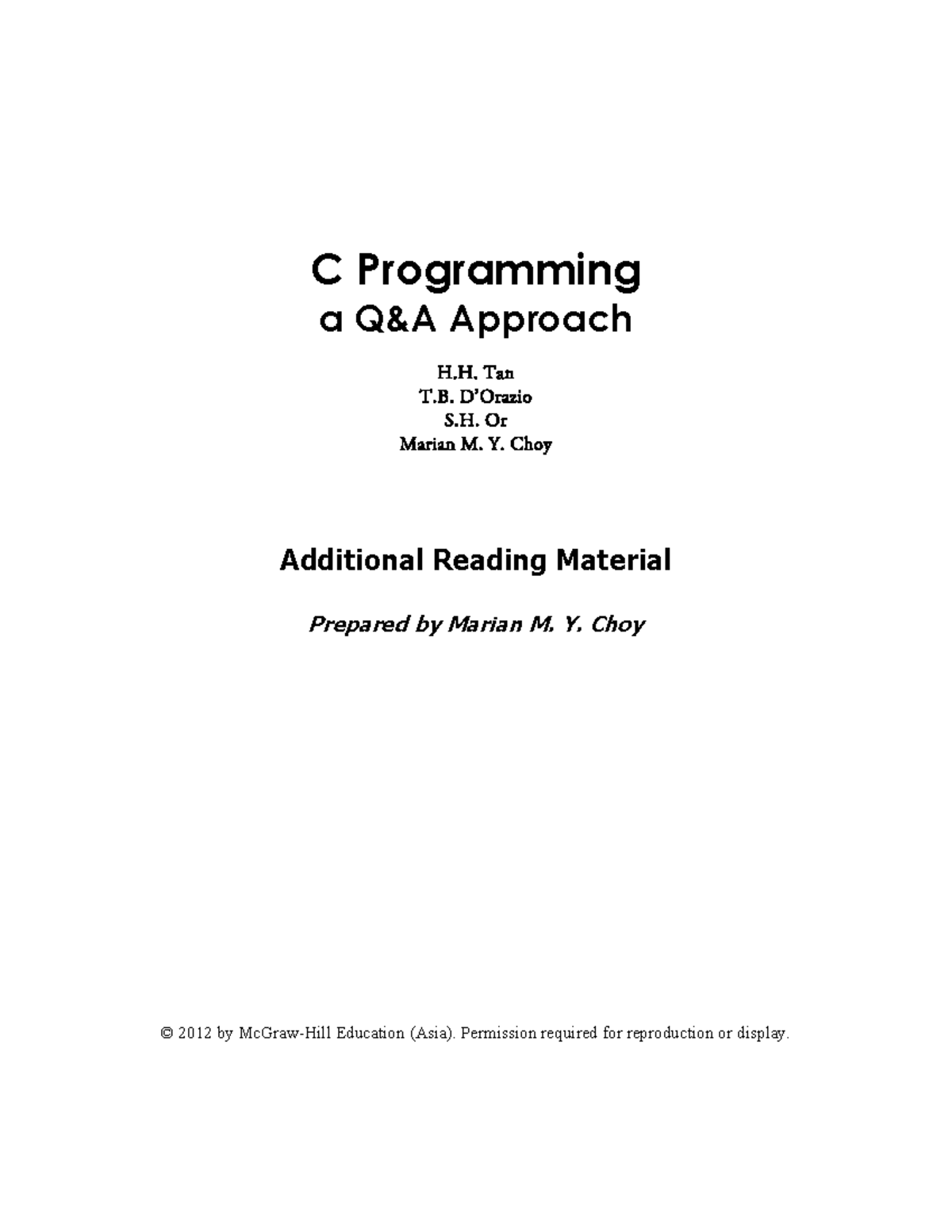 C Programming (CS101) - Chapter 1: Overview and Execution Steps - Studocu