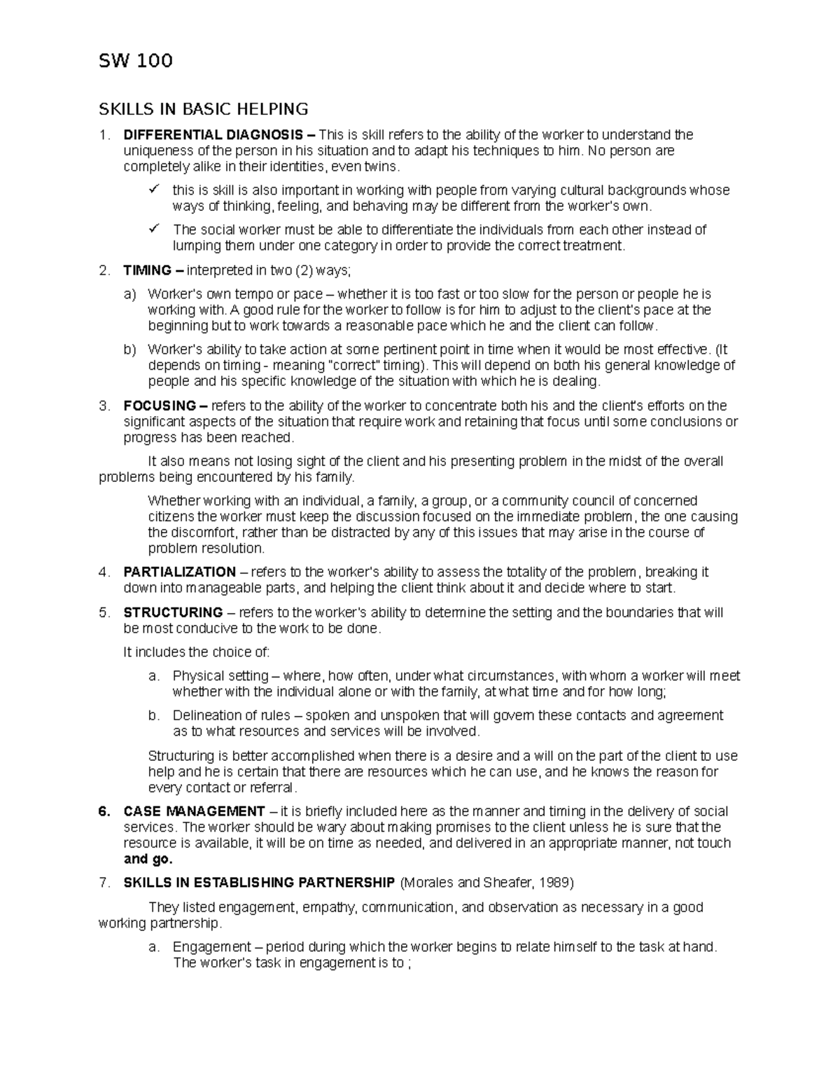 SW-skills, techniques, alttributes - SKILLS IN BASIC HELPING ...