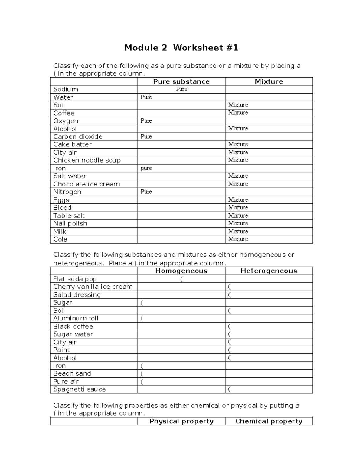 Module 2 Worksheet 1 (1)-1 - Module 2 Worksheet Classify each of the ...