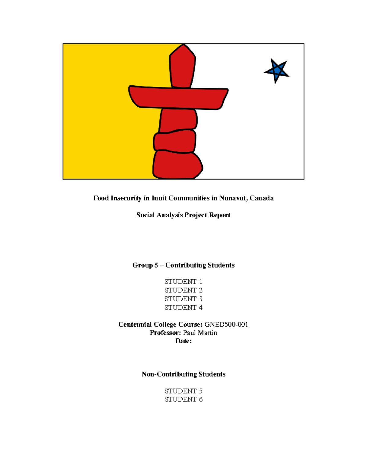 GNED500 Food Insecurity Analysis: Inuit Communities in Nunavut - Studocu