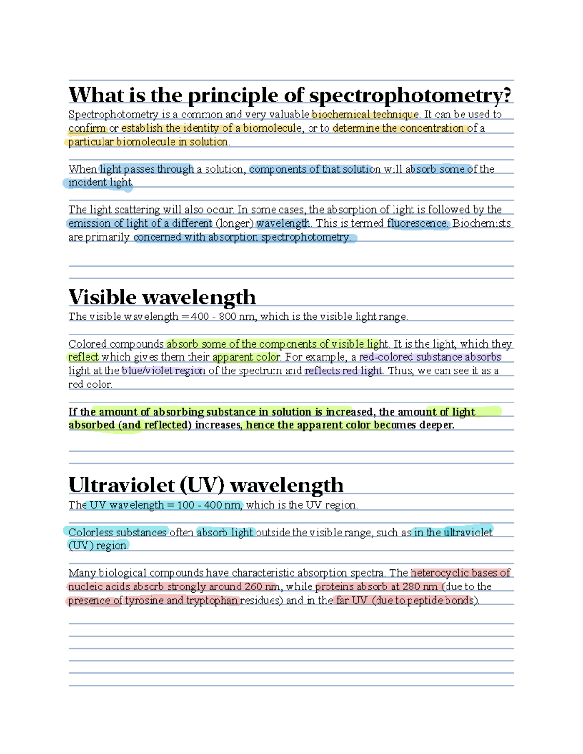 Experiment 1: Lab Report on UV-Vis Spectrophotometer Principles - Studocu