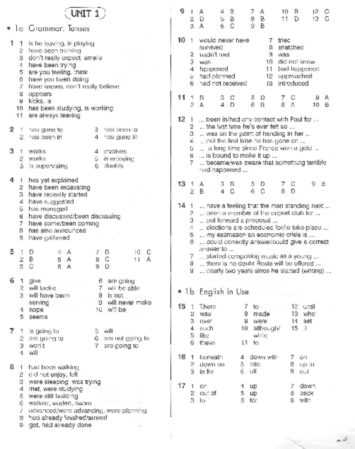 Key to CPE Use of English 1 by Virginia Evans - Study Guide - Studocu