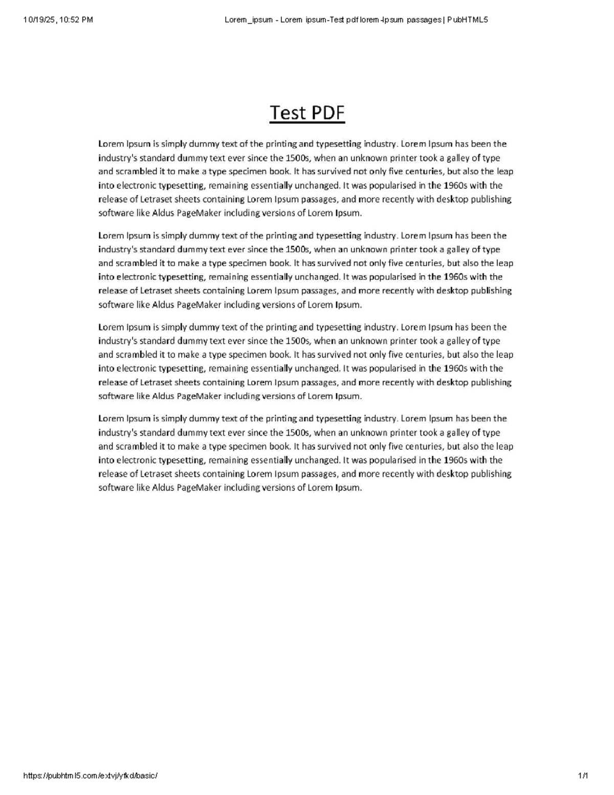 10:52 PM - Lorem Ipsum Test PDF Passages Overview - Studocu
