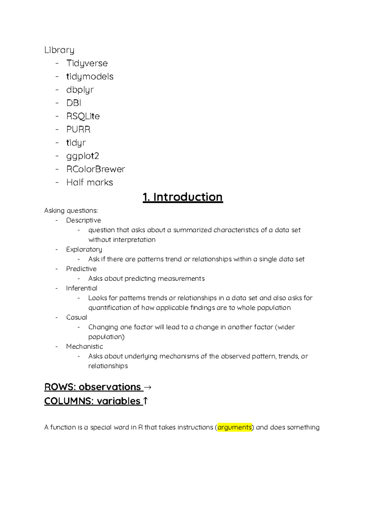 DSCI 101 Study Sheet #1: Intro to Data Analysis & Visualization - Studocu