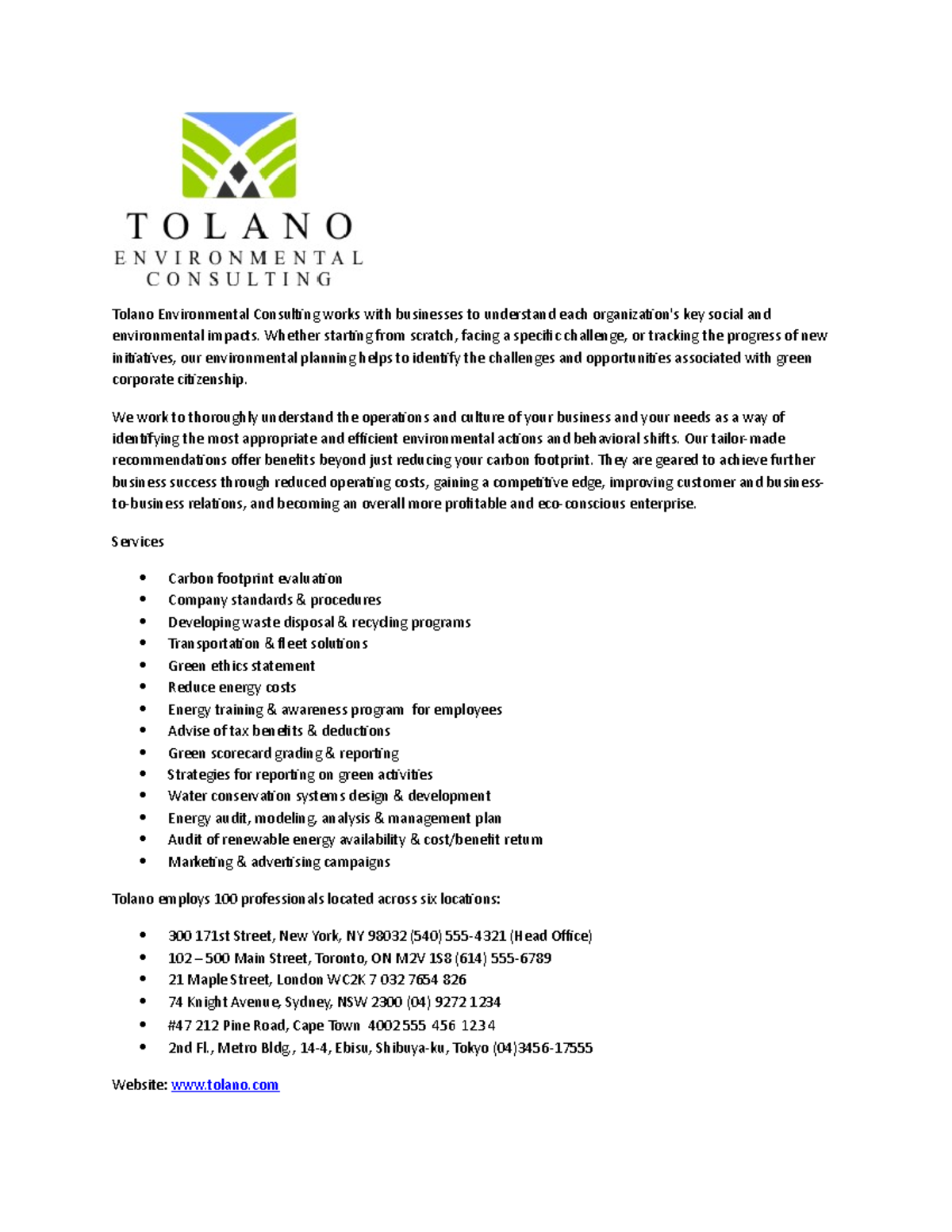 tài chính doanh nghiệp - Tolano Environmental Consulting works with ...