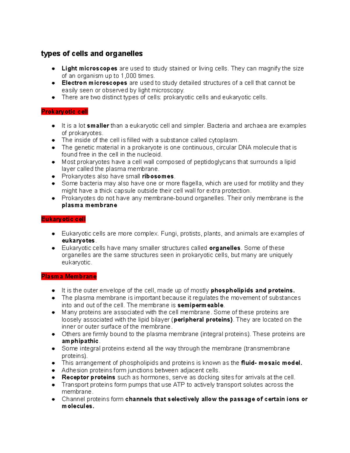 AP Biology Final Exam Study Guide: Key Concepts and Processes - types ...