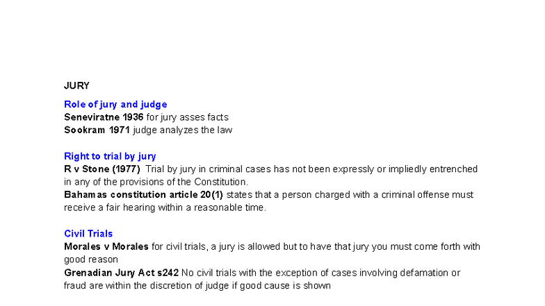 LLS 2023: The Role of Jury and Judge in Criminal Trials - Studocu